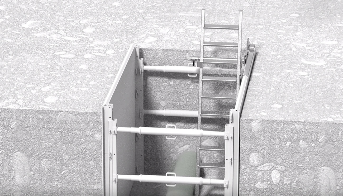 Safe access to trenches: - ISCHEBECK AUSTRALIA - ISCHEBECK AUSTRALIA